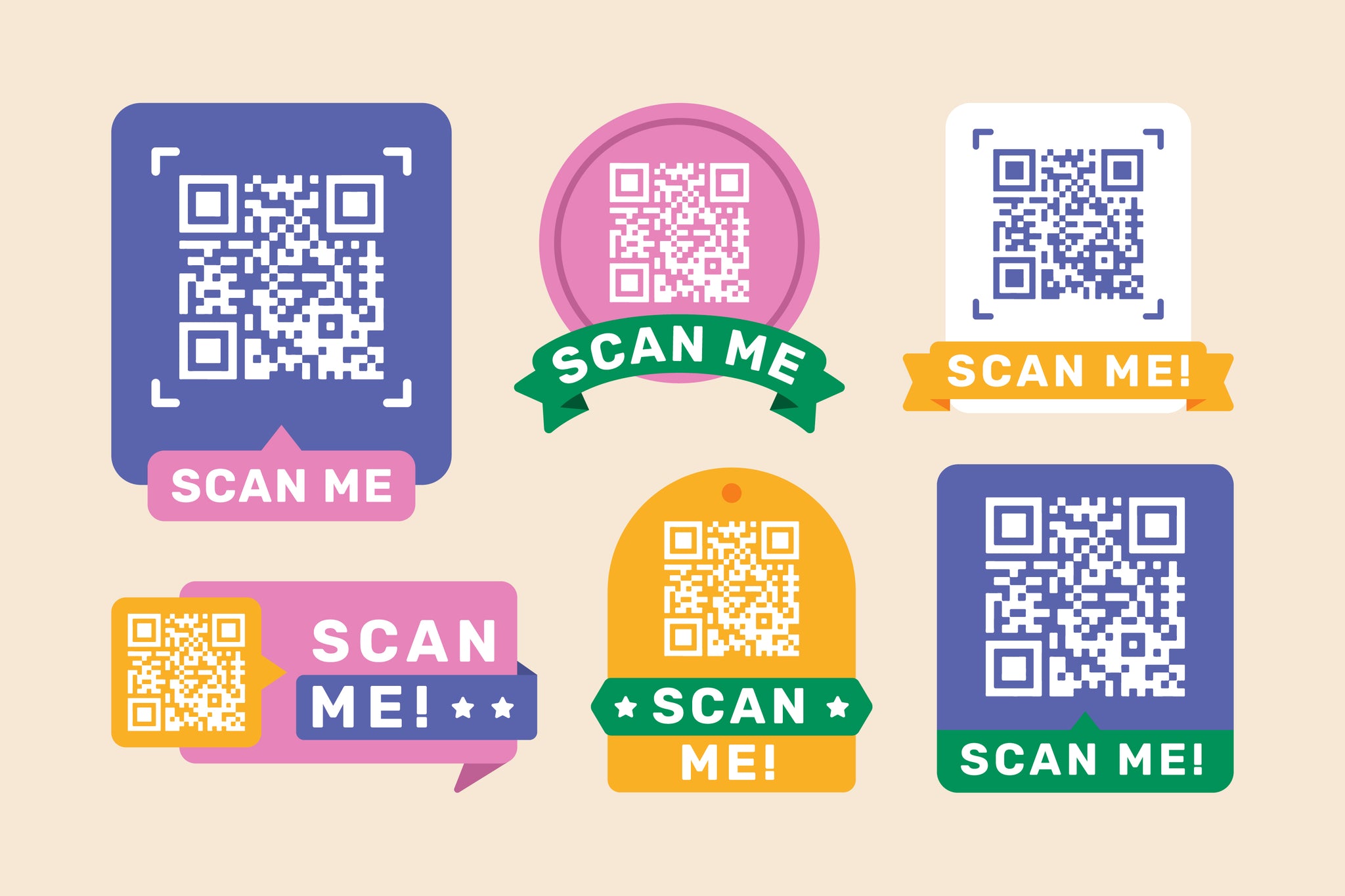 qr code stickers , printable qr code stickers , qr decal , hologram ...